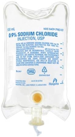 Sodium Chloride 0.9% Replacement Preparation IV Solution - 500mL (24 ...
