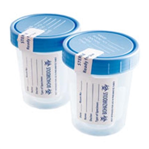 Specimen Container 4oz Sterile Individually Wrapped, 100/Case - B&E ...