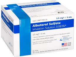 Albuterol Sulfate 2.5 mg / 3 mL Vial (25/ct) - B&E Medical Supply and ...
