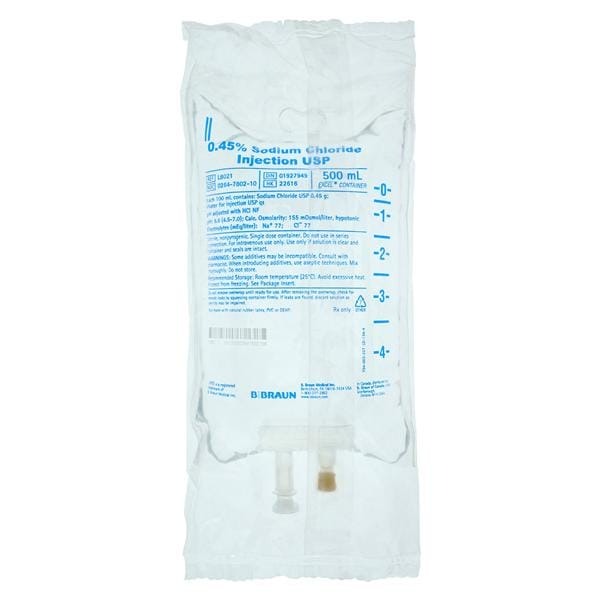 Sodium Chloride 0.45% - 500mL - B&E Medical Supply and Equipment, LLC
